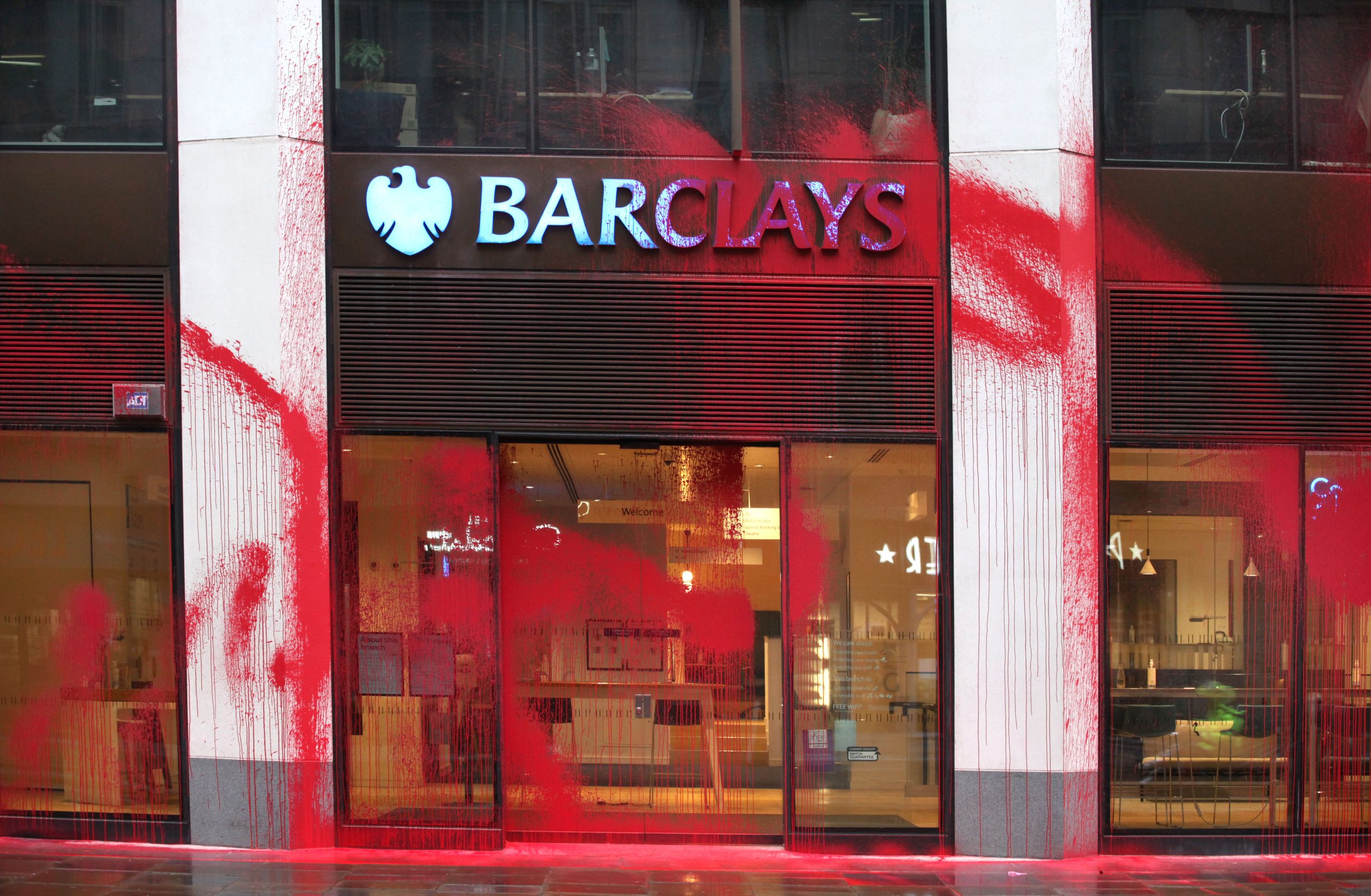 Shut the System and Palestine Action smash 20 Barclays branches ...